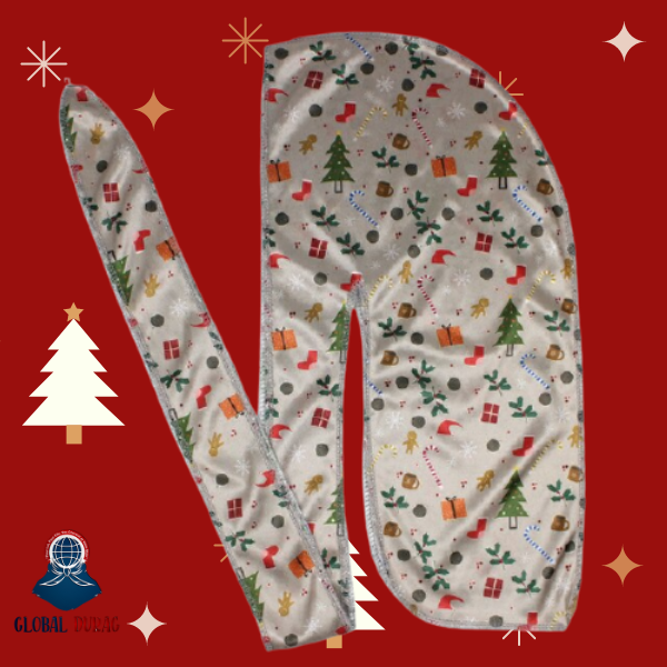 Christmas Beige Durag | Global Durag