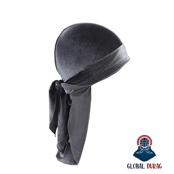Gris "Global Velvet" | Velvet Durag en velours – Global Durag